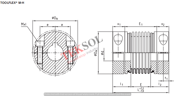 Bộ Khớp nối KTR TOOLFLEX M-H Chính hãng giá tốt Việt Nam